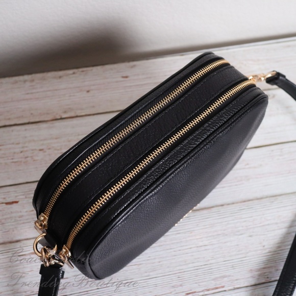 Coach | Bags | Nwt Coach Leather Jes Crossbody Camera Bag Black | Poshmark